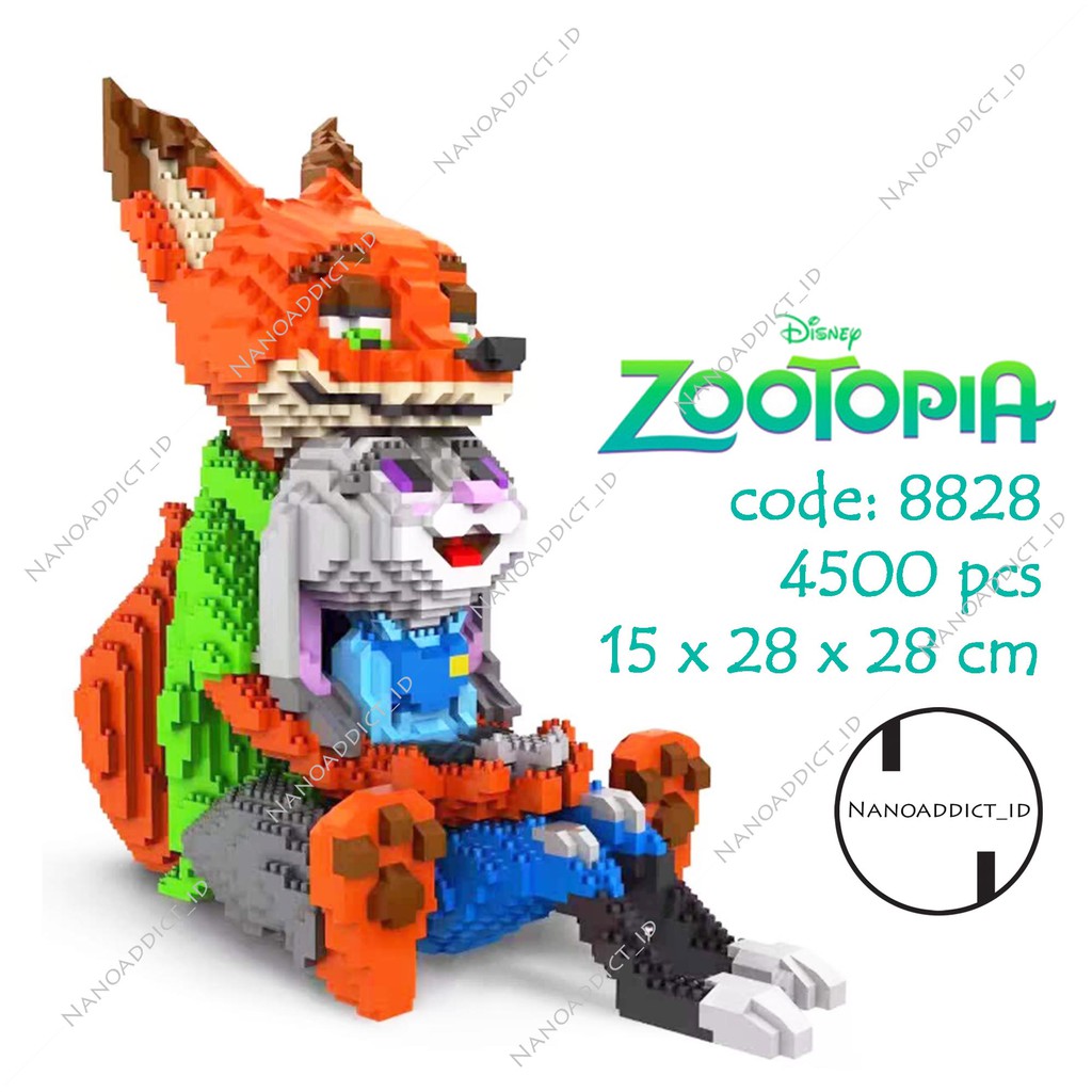 Jual ZMS Zootopia Couple XXL 8828 - Judy Hopps & Nick Wilde - Disney ...