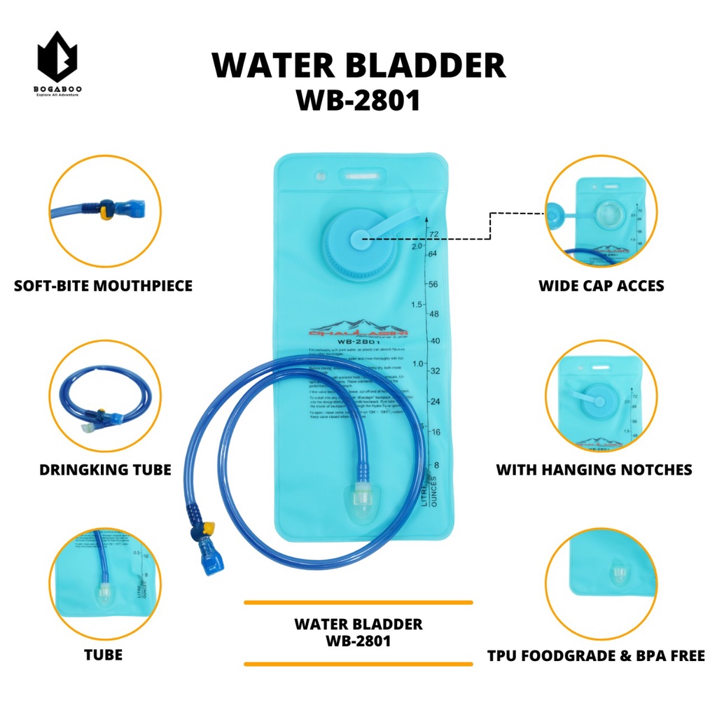 Jual [COD] Water Bladder Dhaulagiri Blue 2 Liter Wb 2801 - Waterbladder ...