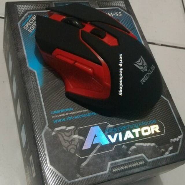Jual Mouse gaming wireless rexus RXM-S5 aviator | Shopee Indonesia