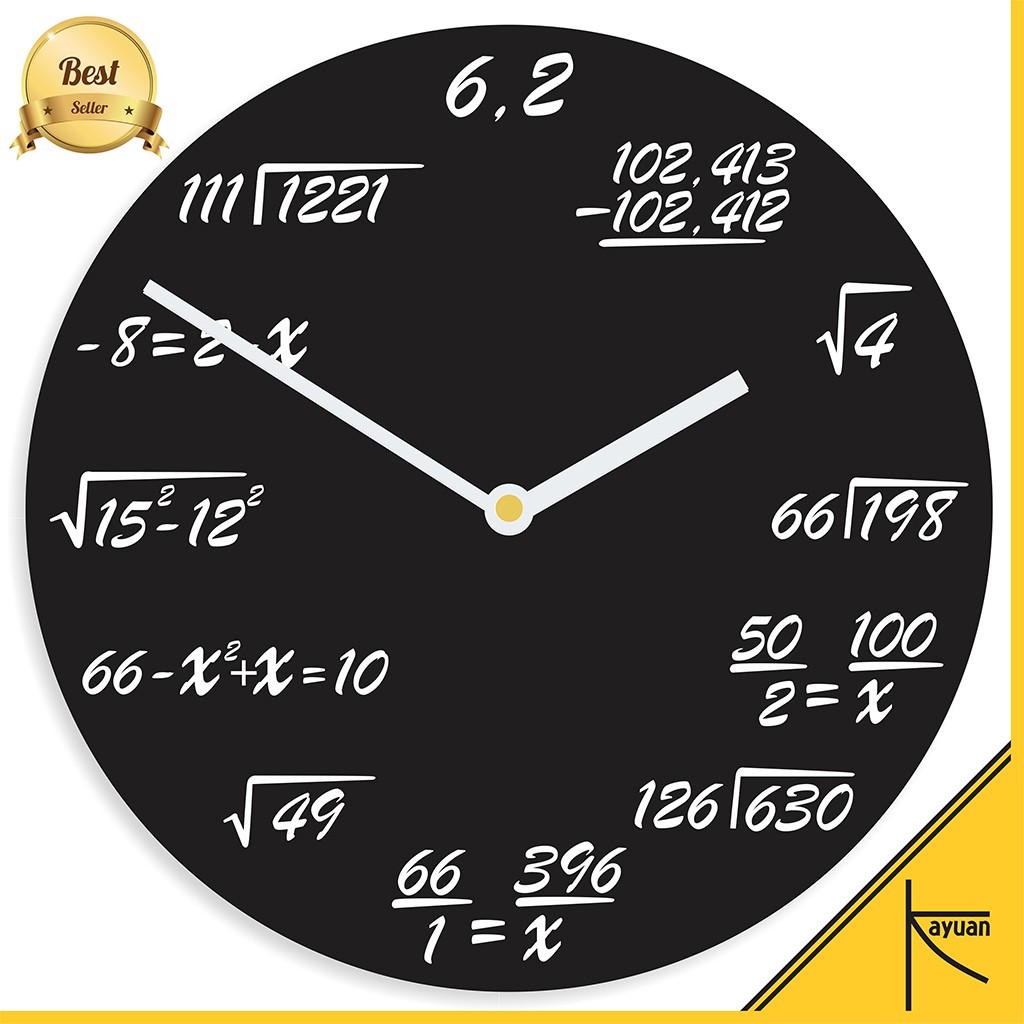 Jual Jam Dinding Rumus Matematika PRIA DAN WANITA 2020 - MTK008 ...