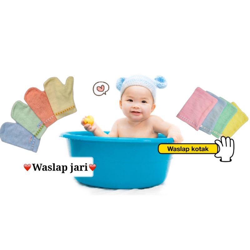 waslap kotak atau lap mandi Baby warna random | Shopee Indonesia