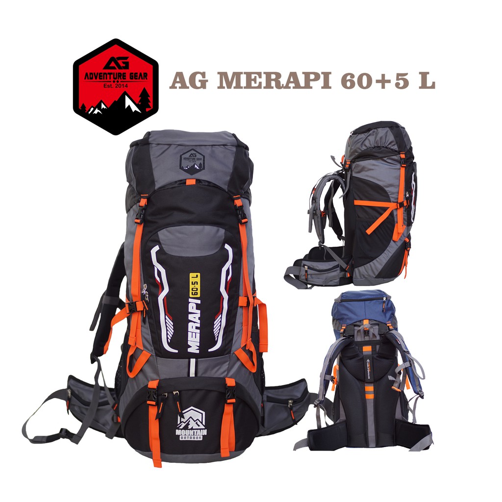 Jual tas carrier karier tas gunung adventure gear merapi 60 liter ...