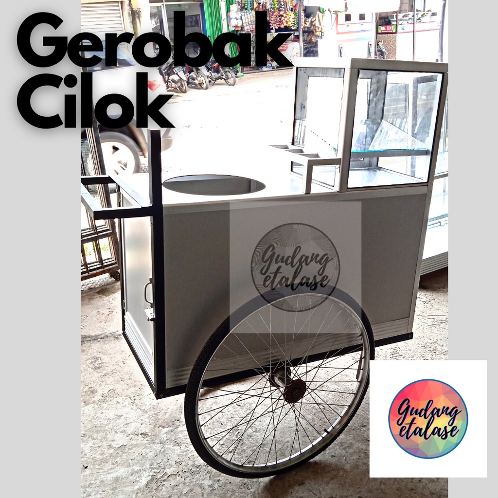 Jual Gerobak cilok/gerobak bakso tusuk | Shopee Indonesia