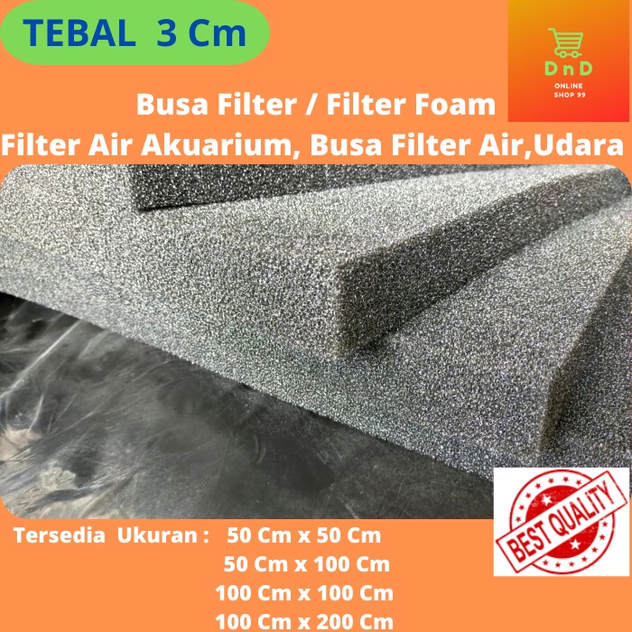 Jual Busa Filter 3 Cm Filter Foam,Bio Filter,Busa Saringan 1Mtr x 1 Mtr ...