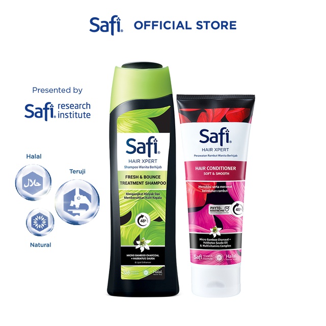 Jual SAFI Hair Xpert Fresh & Bounce Shampoo 320 gr + SAFI Hair Xpert ...