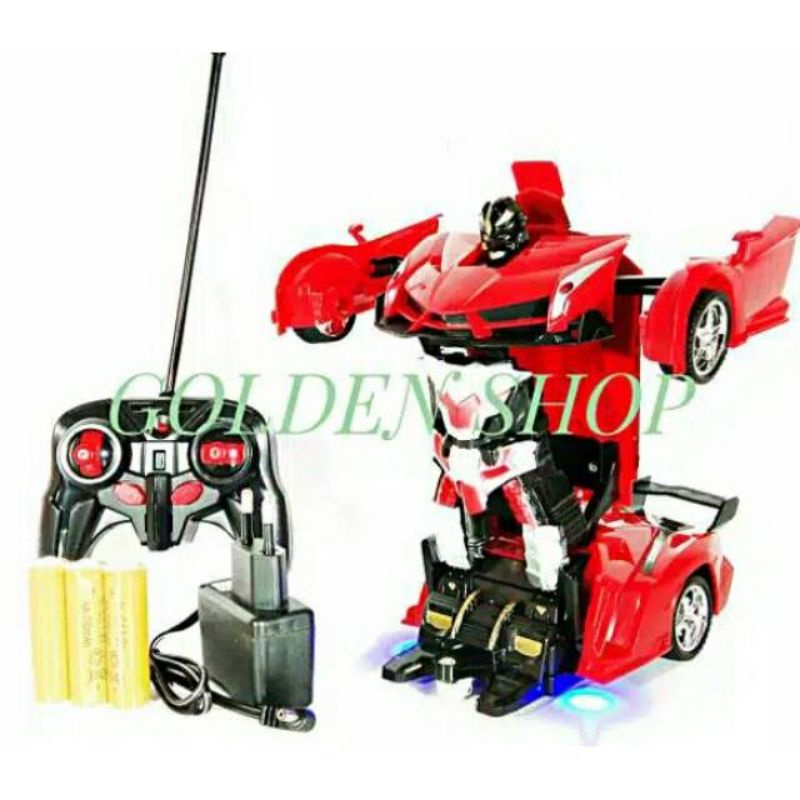Jual (ukuran besar) MOBIL ROBOT TRANSFORMER / MOBIL REMOT BERUBAH JADI ...