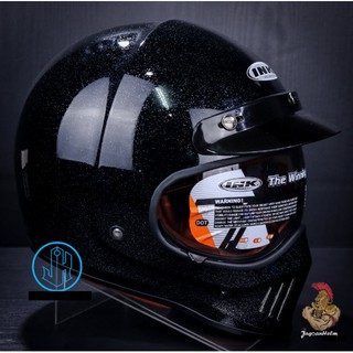 Jual INK HELM TROOPER SOLID | |GLITER BLACK | RETRO CLASSIC DDRING ...