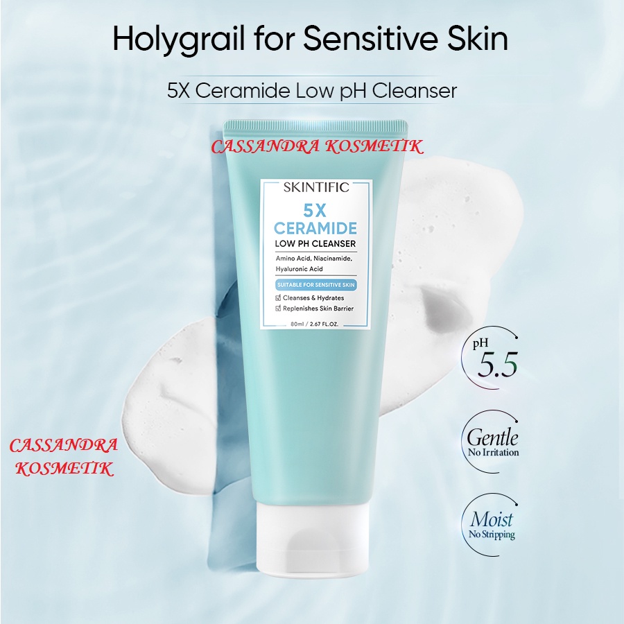 Jual SKINTIFIC 5X CERAMIDE LOW PH CLANSER FACIAL WASH GENTLE CLEANSER ...