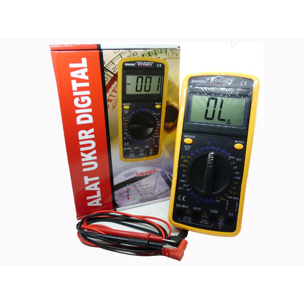 Jual Multi Tester Digital DT 9205A Digital Multimeter | Shopee Indonesia