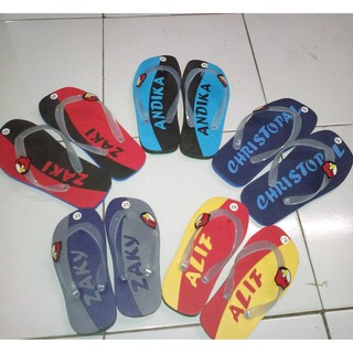 Sendal Custom | Sendal nama | Sendal murah | Sendal Jepit | Shopee ...
