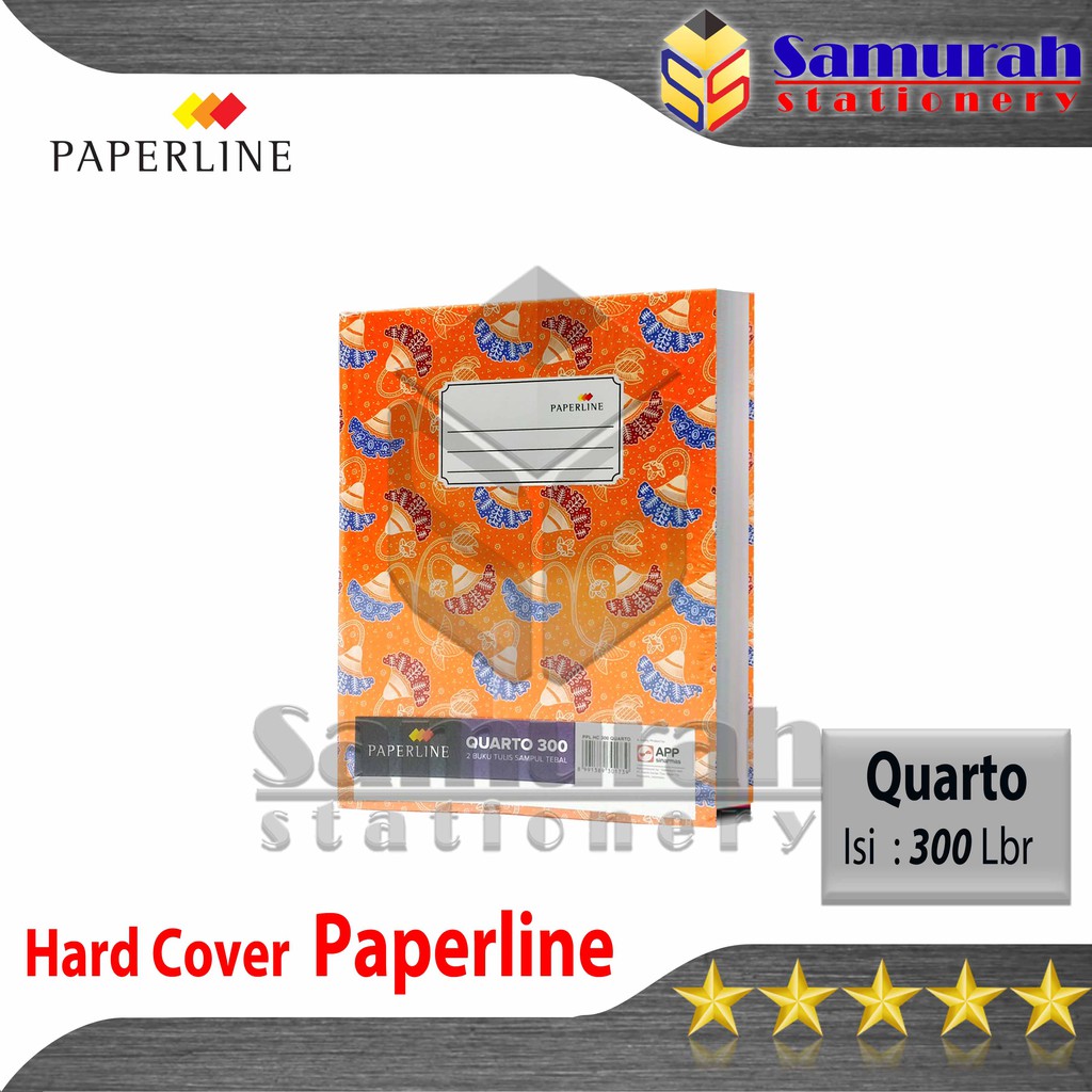 Buku Hard Cover Paperline Quarto isi 300 lembar / Buku Akutansi Laporan ...