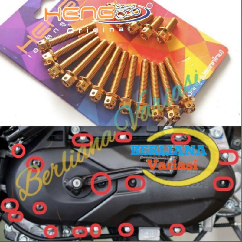 Jual set baut probolt cvt genio beat scoopy 2020-2022 cvt beat deluxe cvt beat 2021-2022 ...