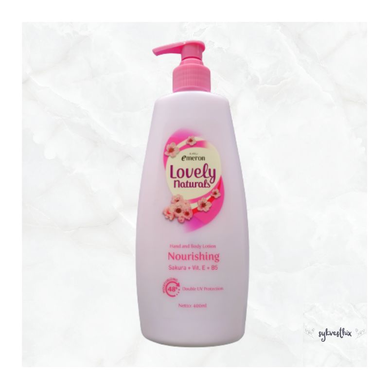 Jual Emeron Lovely Naturals Body Lotion Sakura 400 ml | Shopee Indonesia