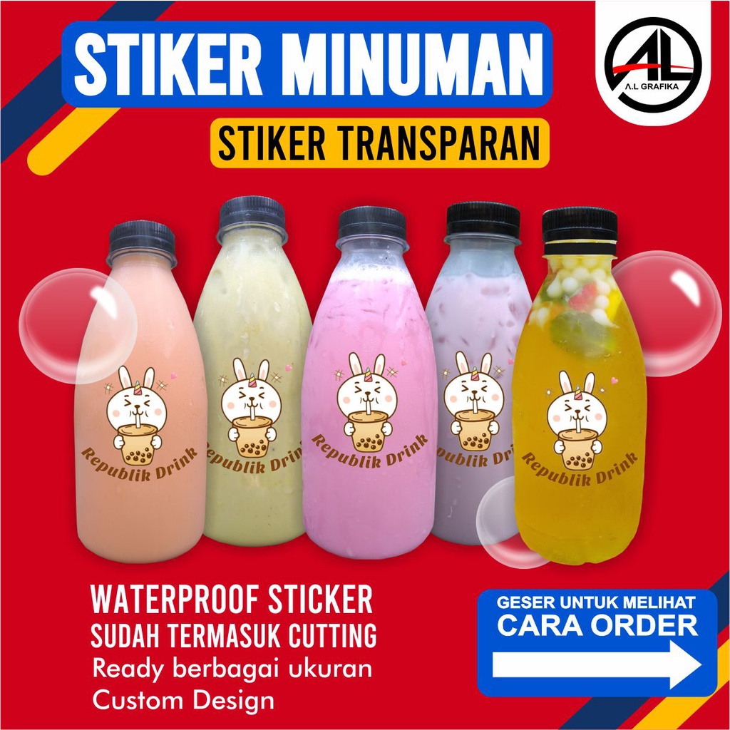 Jual STIKER LABEL MINUMAN DAN MAKANAN / STIKER TRANSPARAN / STIKER ...