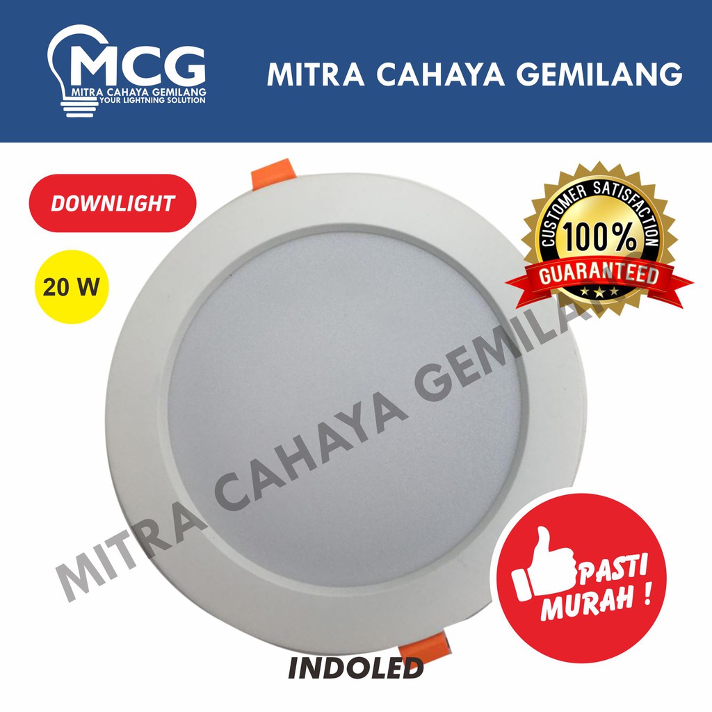 Jual Lampu downlight LED panel ib inbow 20 watt 20w bulat Indonesia ...
