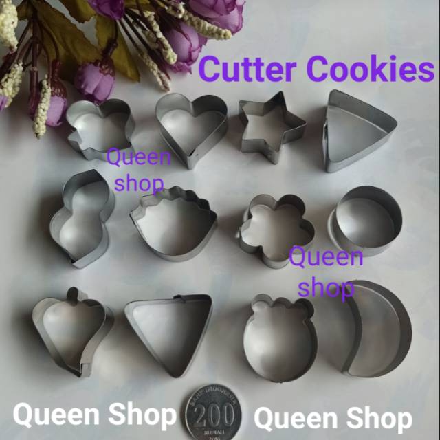 Cutter Cookies /cetakan kue kering isi 12 | Shopee Indonesia