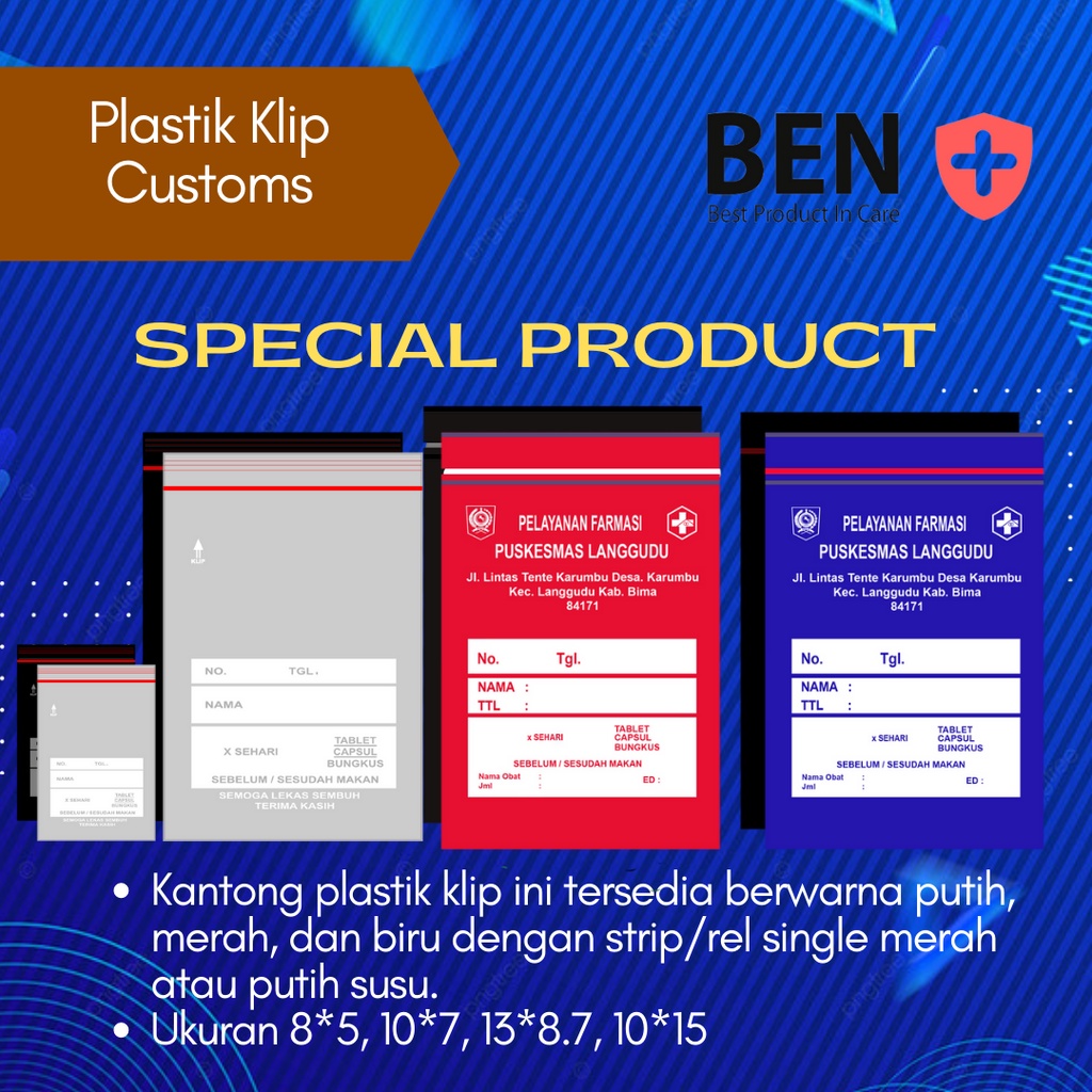 Jual Plastik klip pembungkus obat( Custom desain untuk apotek / dr/ Rs ...