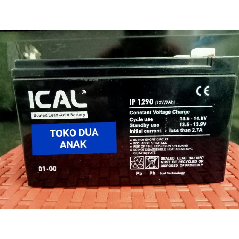 Jual Battery Vrla Ical IP1290 ( 12V 9Ah ) | Shopee Indonesia