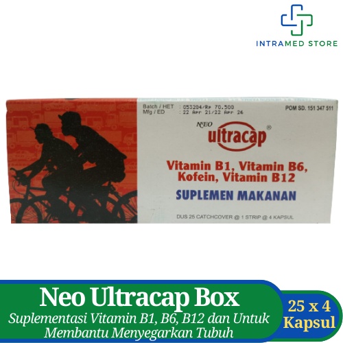Jual Neo Ultracap Box isi 100 Kapsul - Suplementasi Vitamin B | Shopee Indonesia
