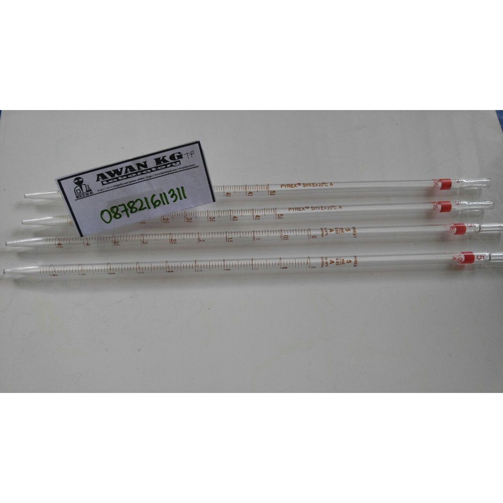 Jual PIPET UKUR MEASURING PIPETTE 5 ML CLASS A PYREX Indonesia|Shopee ...