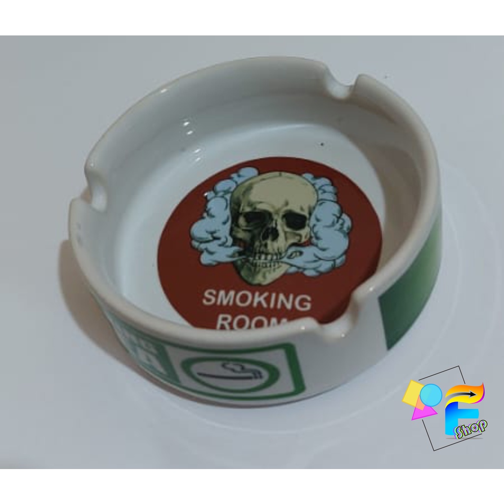 Jual Asbak Keramik / Asbak Custom Decal / Porselein Ashtray 10cm ...