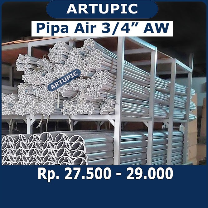 Pipa Pralon Paralon Air 3 per 4 inch PVC AW Putih | Shopee Indonesia