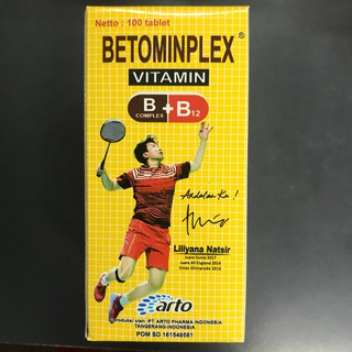 Jual Betominplex Vitamin B Complex + B12 100's(Botol), Betominplex ...