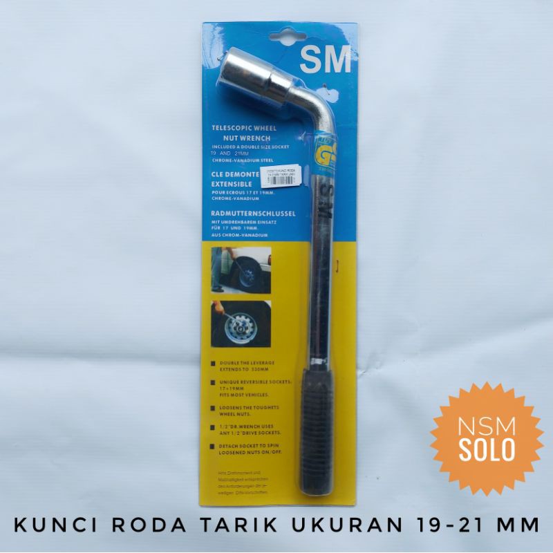 Jual Kunci Roda Mobil model Tarik Ukuran 19 - 21mm Universal | Shopee ...