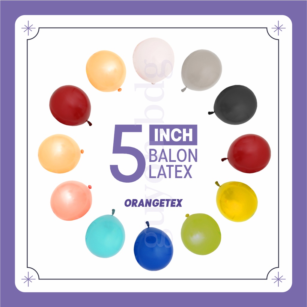 Jual 5 INCH BALON LATEX ORANGETEX - 5INCH BALON ULANG TAHUN BALON PESTA ...