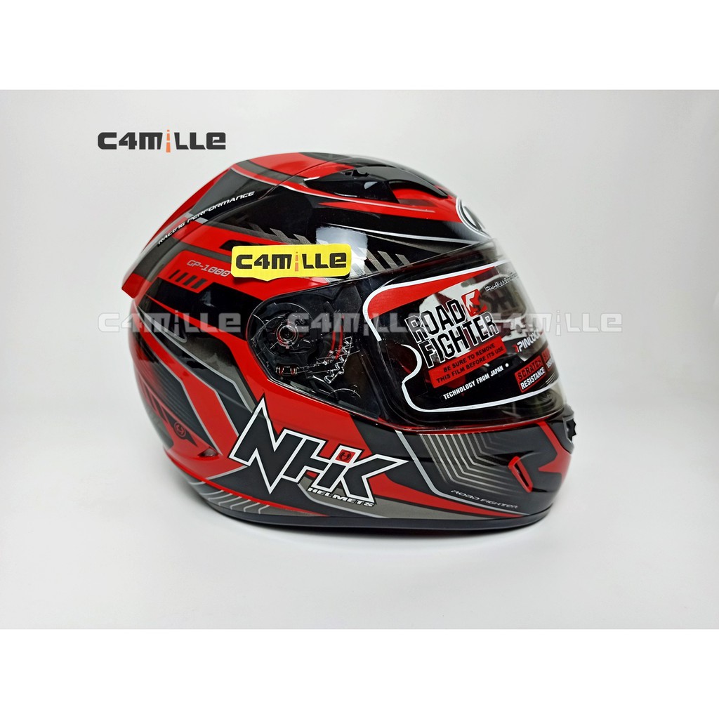 Jual HELM NHK GP 1000 MOTIF PLASMA RED SILVER DOUBLE VISOR FULL FACE ...