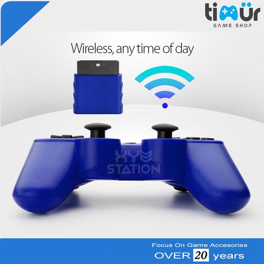 Jual Stik Stick PS2 Wireless Ori Original Pabrik Warna Biru | Shopee ...