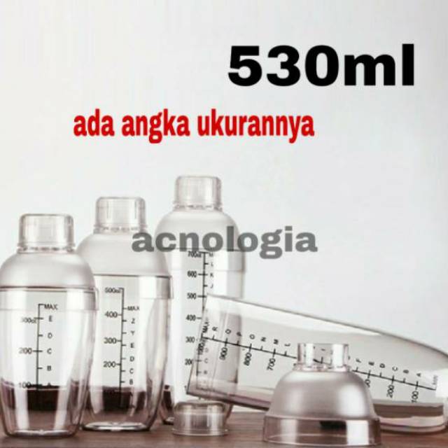 Jual pc cocktail shaker 530 ml shaker transparan | Shopee Indonesia