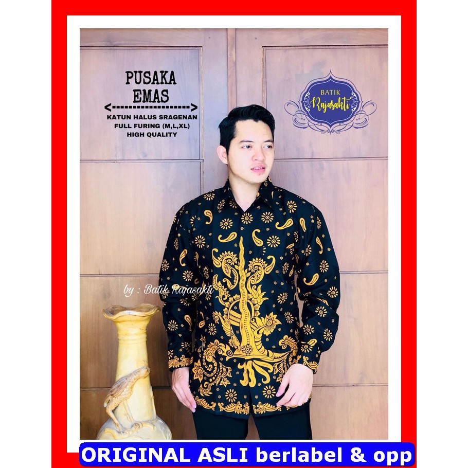 Jual PROMO BATIK PREMIUM MODERN KEMEJA BATIK SOLO Lengan Panjang Lapis ...
