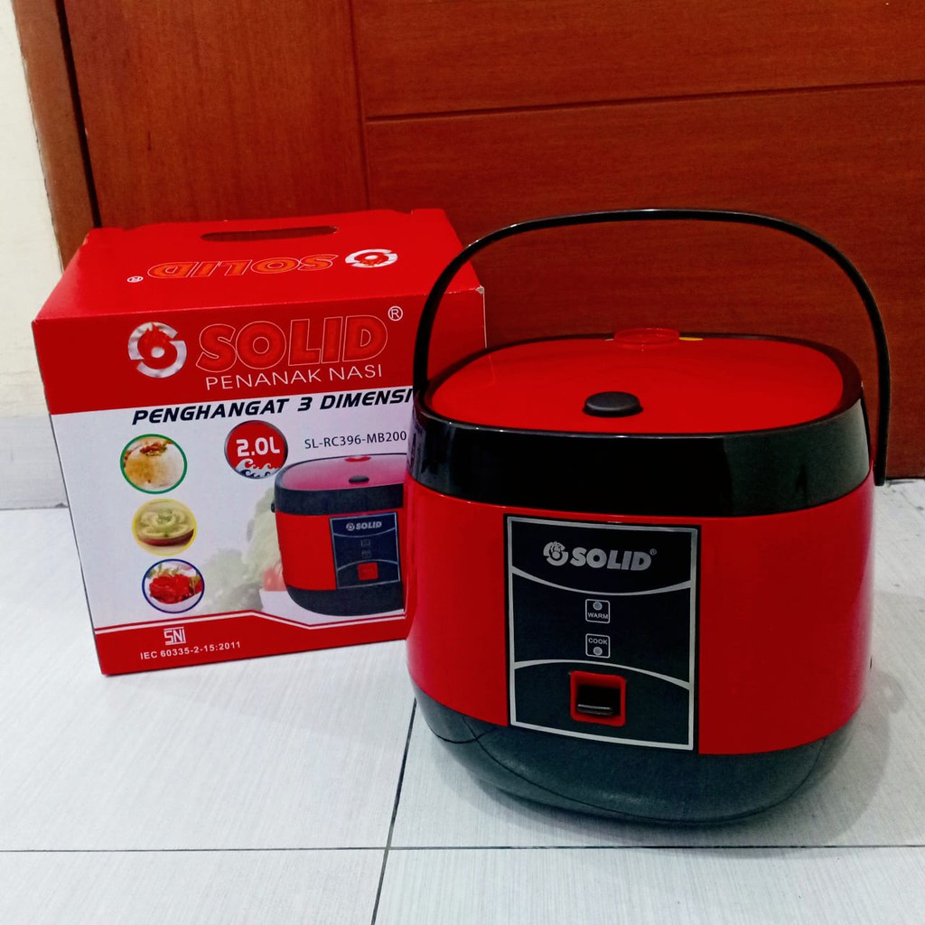 Jual Rice Cooker SOLID SL-RC396-MB200 Penanak Nasi Kapasitas 2 Liter ...