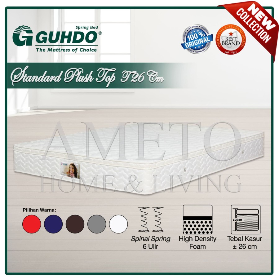 Jual Guhdo Springbed Standard Plush Top 120x200 Tebal 26 cm (HANYA KASUR) | Shopee Indonesia