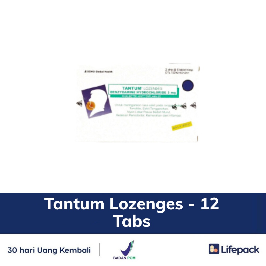 Jual Tantum Lozenges - 12 Tabs - Tablet Hisap - LIFEPACK Indonesia ...