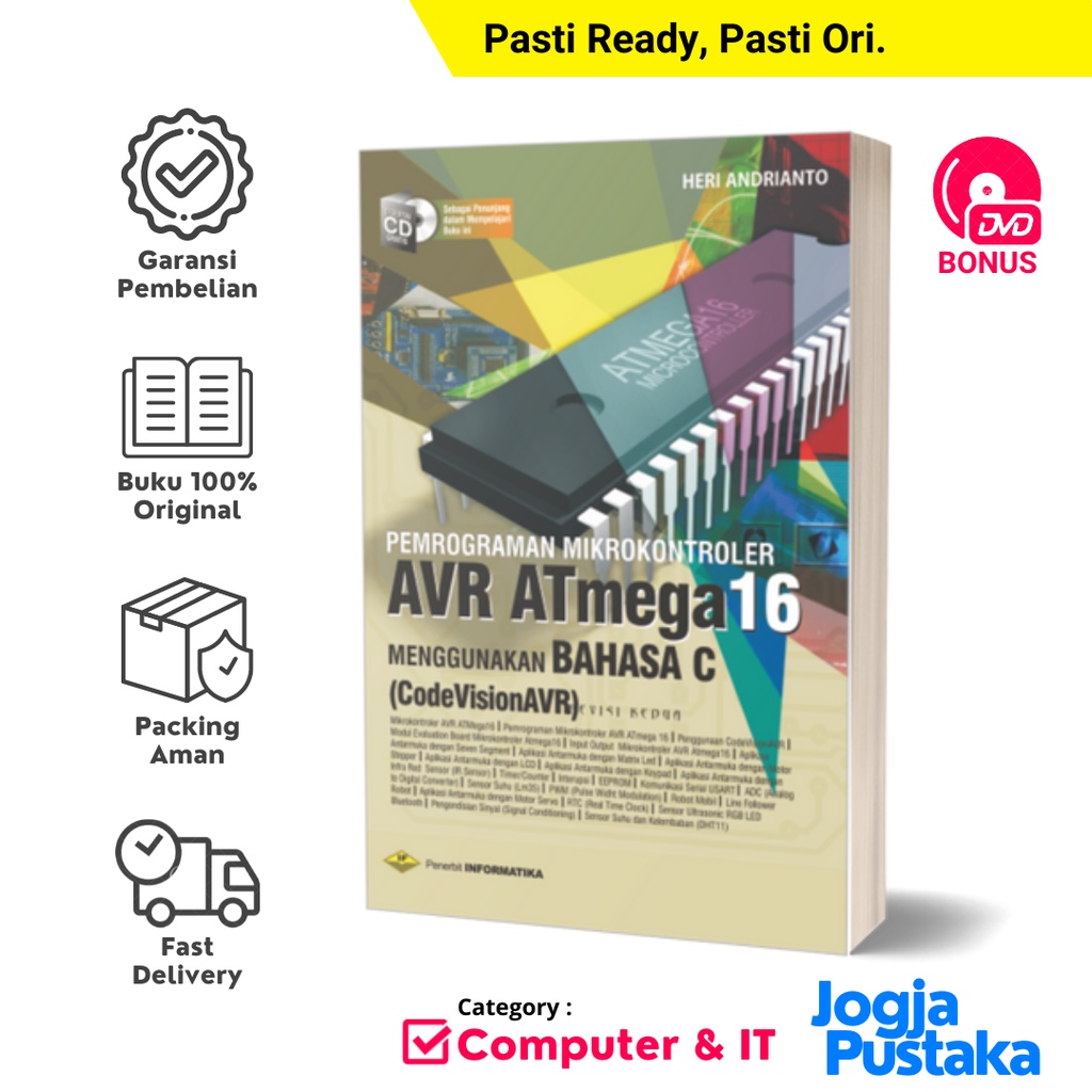 Jual Buku Pemrograman Mikrokontroler AVR Atmega16 Menggunakan Bahasa C ... Jual Buku Pemrograman Mikrokontroler AVR Atmega16 Menggunakan Bahasa C ...