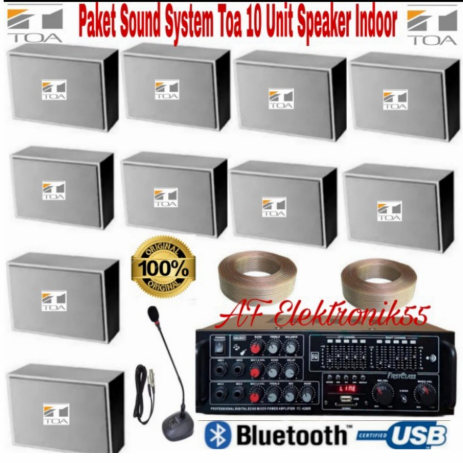 Jual Paket Sound System Toa 10 Unit Speaker Indoor Original | Shopee ...