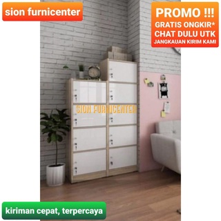 Jual Loker serbaguna 5 susun / lemari serbaguna 5 pintu / loker kayu ...