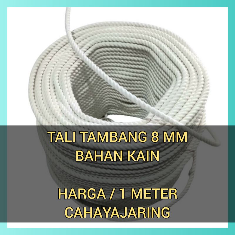 Jual Tali Tambang Kain / Tali Tambang 8mm / Tali Tambang Katun /Tali ...