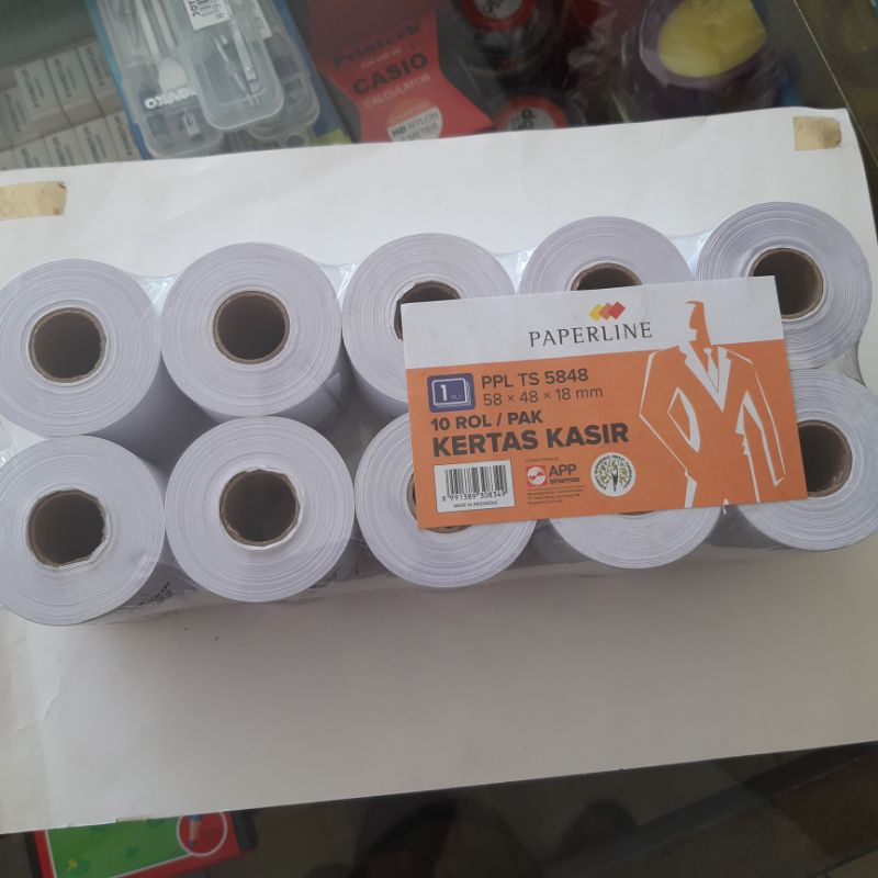 Jual kertas kasir paperline 58 x 48 x 18mm / kertas kasir / kertas roll ...