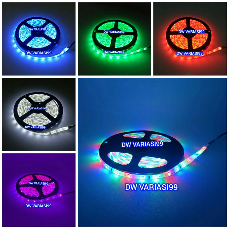 Jual Lampu Led Strip Truk Bis 12-24 volt 5 meter mata Led 3528 ...