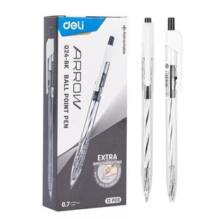 Jual Pulpen Tekan Deli ( Balpoint Deli ) Tinta Hitam & Biru | Shopee ...