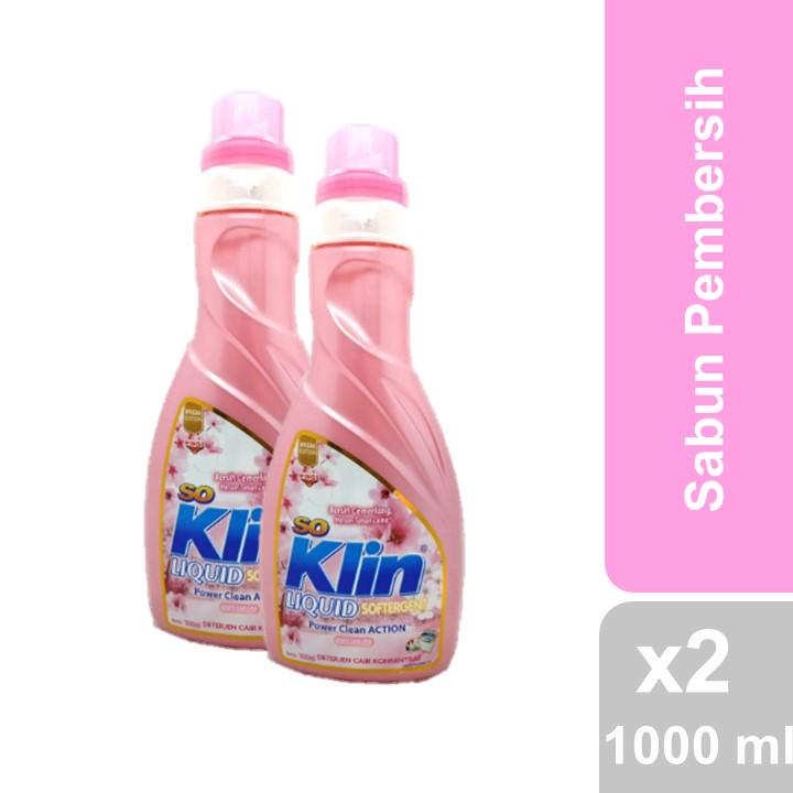 Jual So Klin Liquid Softergent Soft Botol Sakura 2 x 1 L Indonesia|Shopee Indonesia