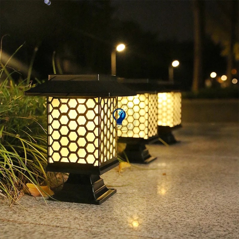 Jual Lampu Solar Pagar Taman 5 LED Model Minimalis Besar / Lampu Tenaga ...