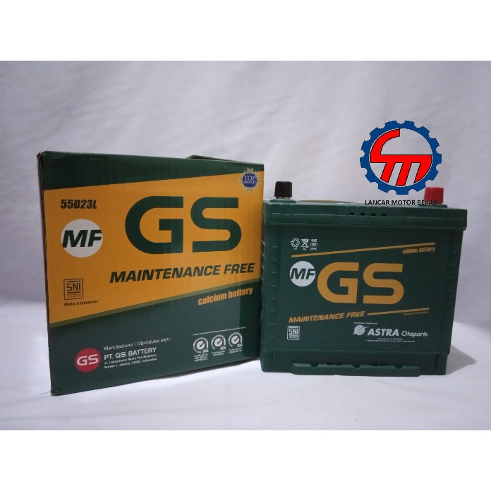 Jual Aki accu Kering Gs Astra MF 55D23L 60Ah X-Trail Serena Kijang Innova AT Camry Grand Vitara ...