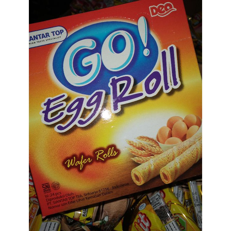 Jual Snack Go Egg Roll Wafer Rolls Siantar Top isi 24pcs(MOHON BACA ...