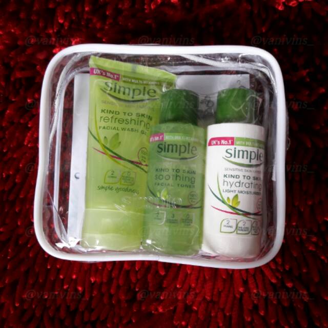 Jual Simple 3 step kit / simple trial kit / Simple kind to skin ...