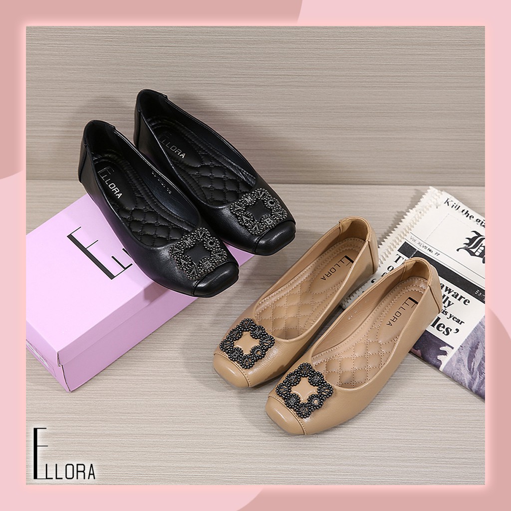 Jual ELLORA EG-2020 / SEPATU FLATSHOES BALLERINA SEPATU KERJA WANITA ...