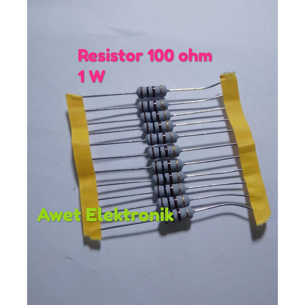 Jual resistor 100 ohm 1 watt resistor 100r resistor 100r | Shopee Indonesia